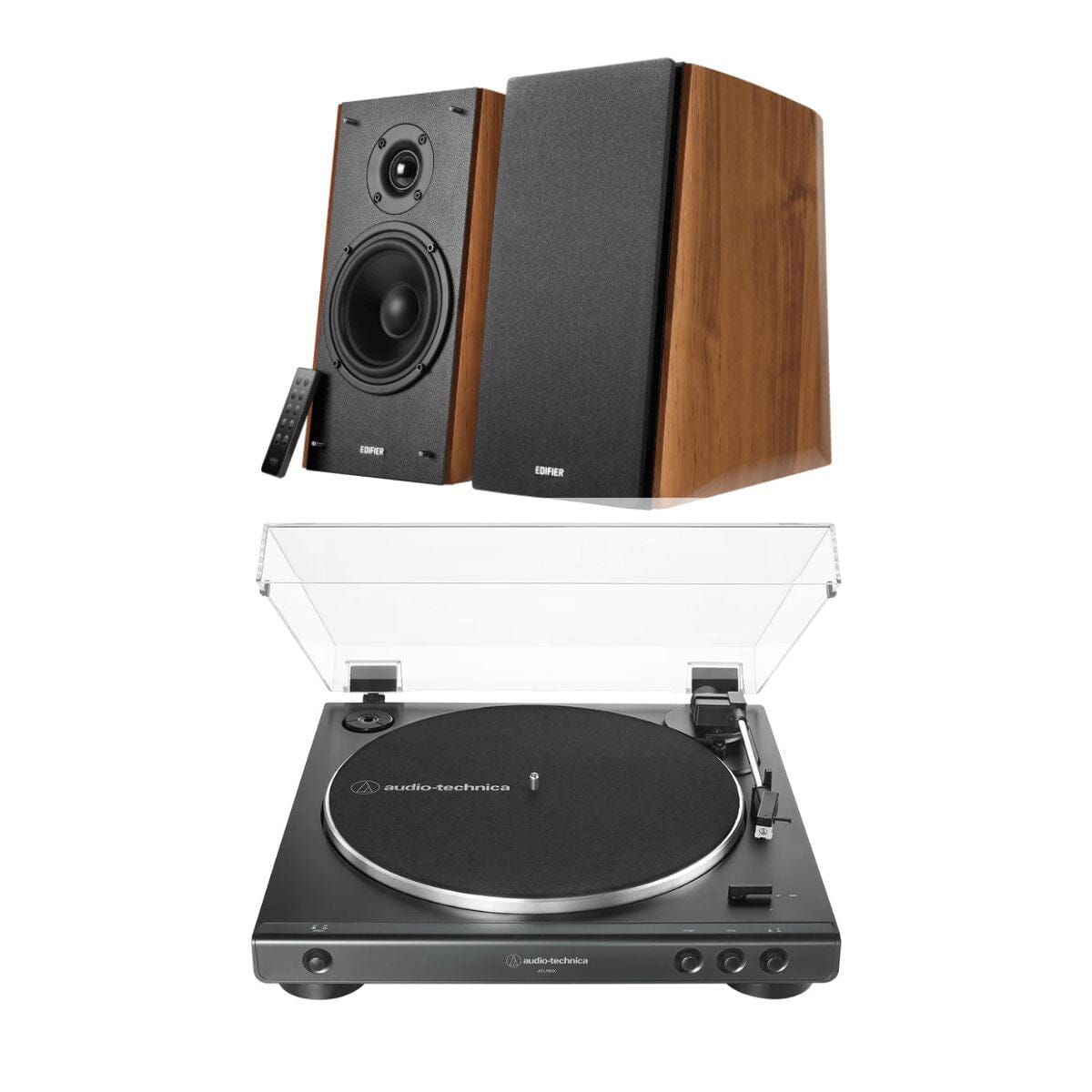 Audio-Technica LP60X + Edifier R2000DB 120W Active Bookshelf Speakers ...
