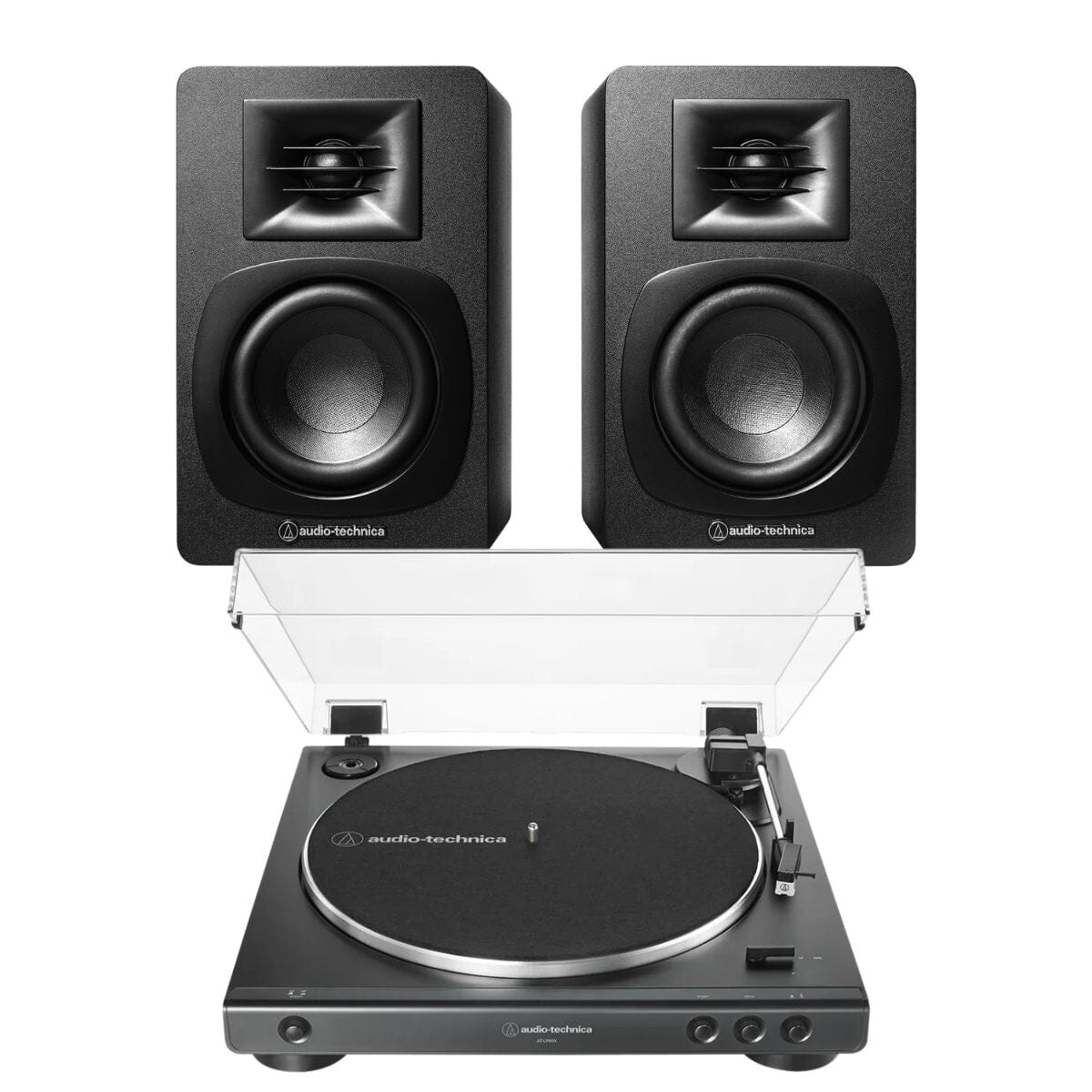 Audio-Technica LP60X + SP3X Active Bluetooth Speakers – K&B Audio