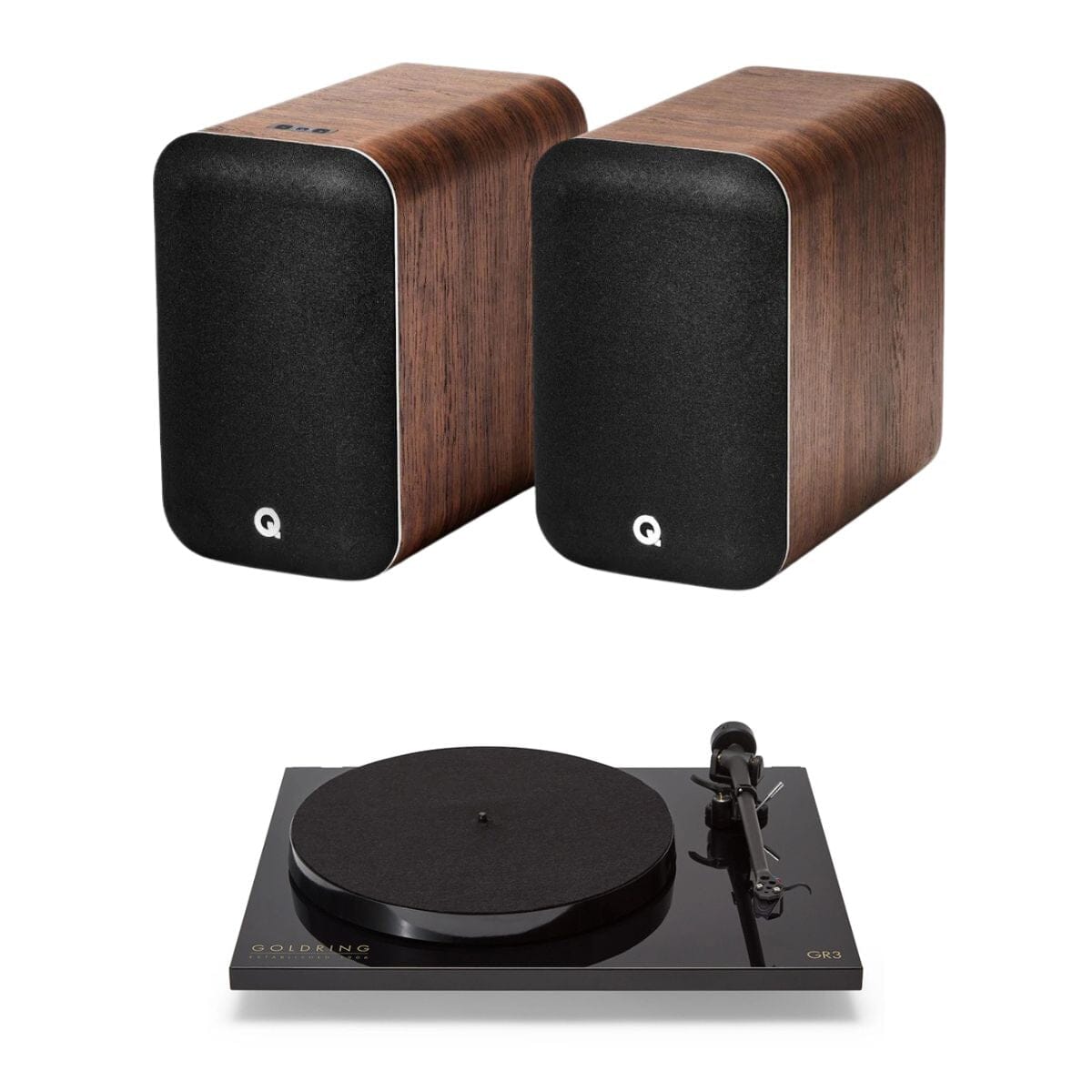 Goldring GR3 Turntable + Q Acoustics M20 Active Speakers Bundle – K&B Audio