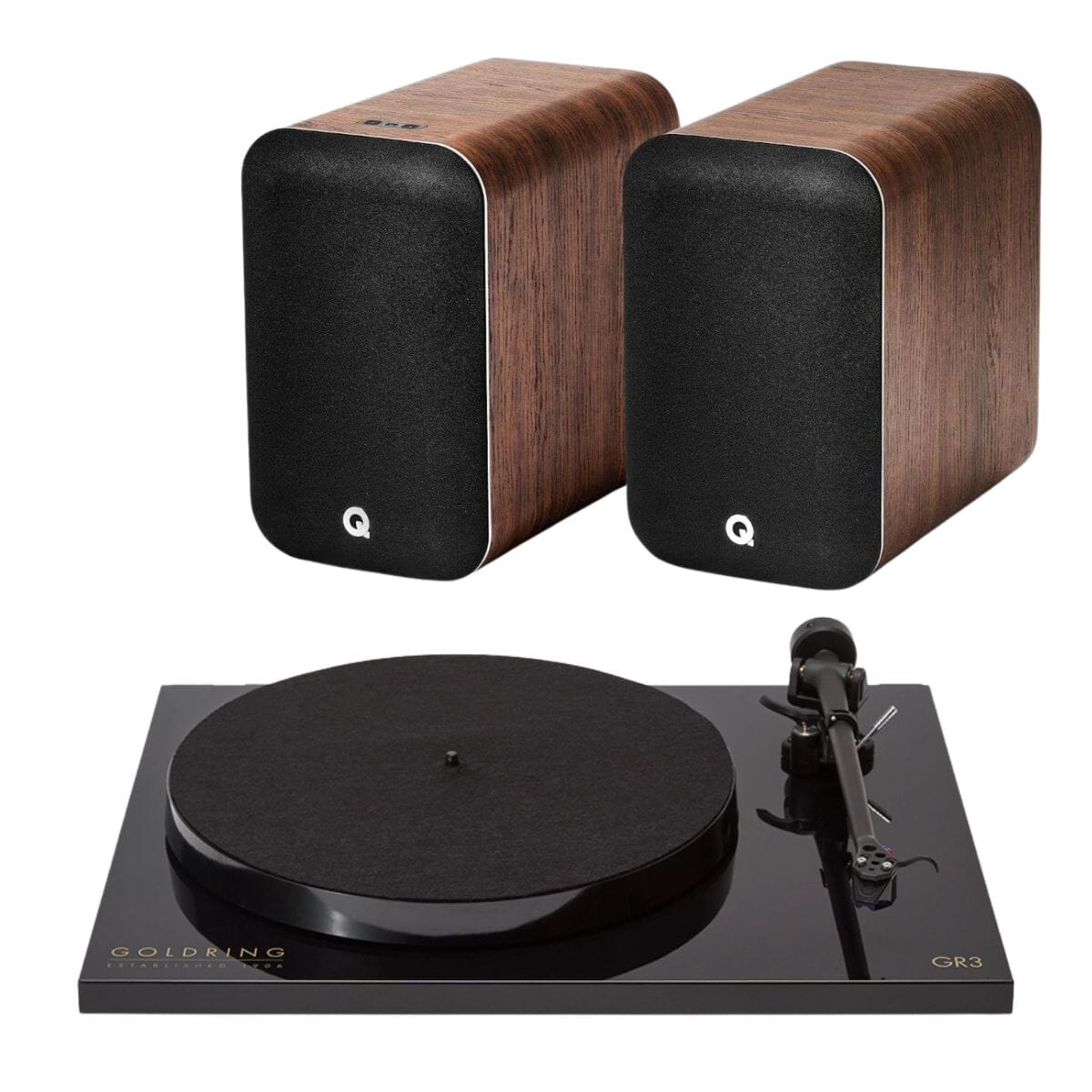 Goldring GR3 Turntable + Q Acoustics M20 Active Speakers Bundle – K&B Audio