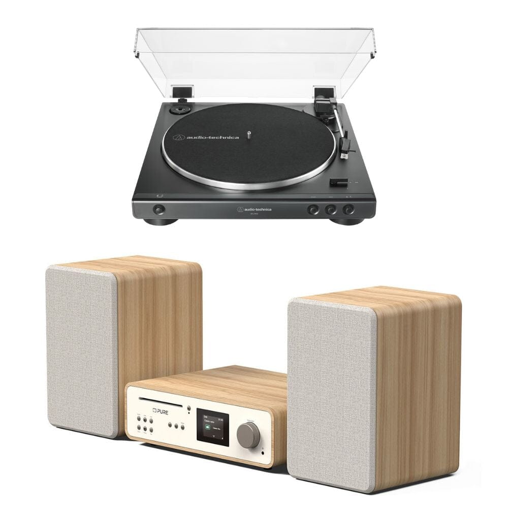 Pure Classic Stereo with CD, Spotify, FM/DAB Radio + Audio-Technica LP ...