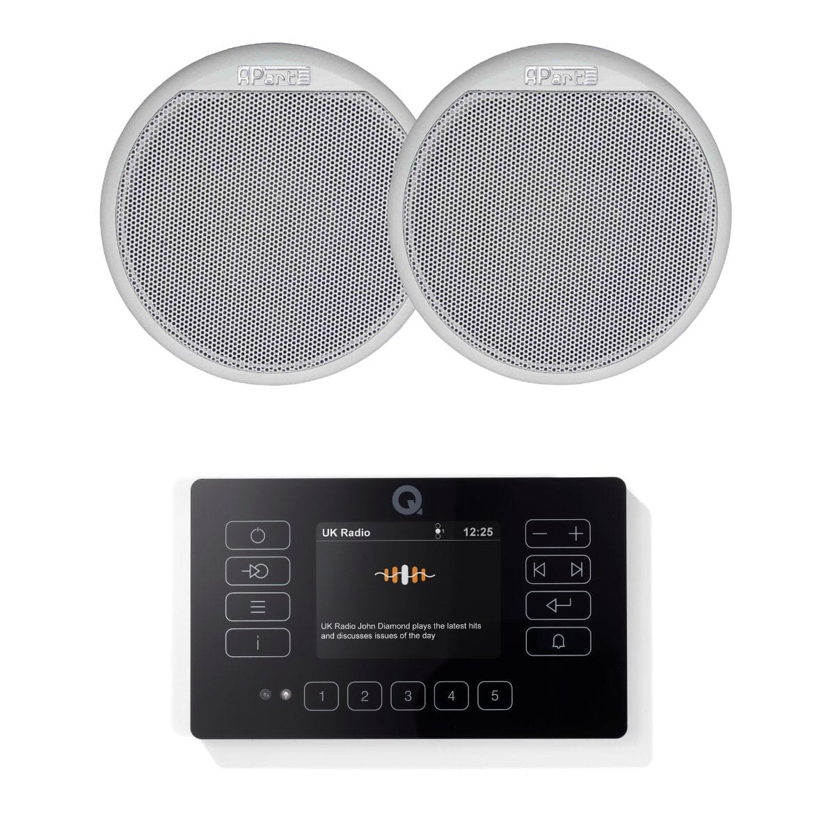 Q Acoustics E120 5" Sauna / Steam Room Ceiling Speaker System inc. FM ...