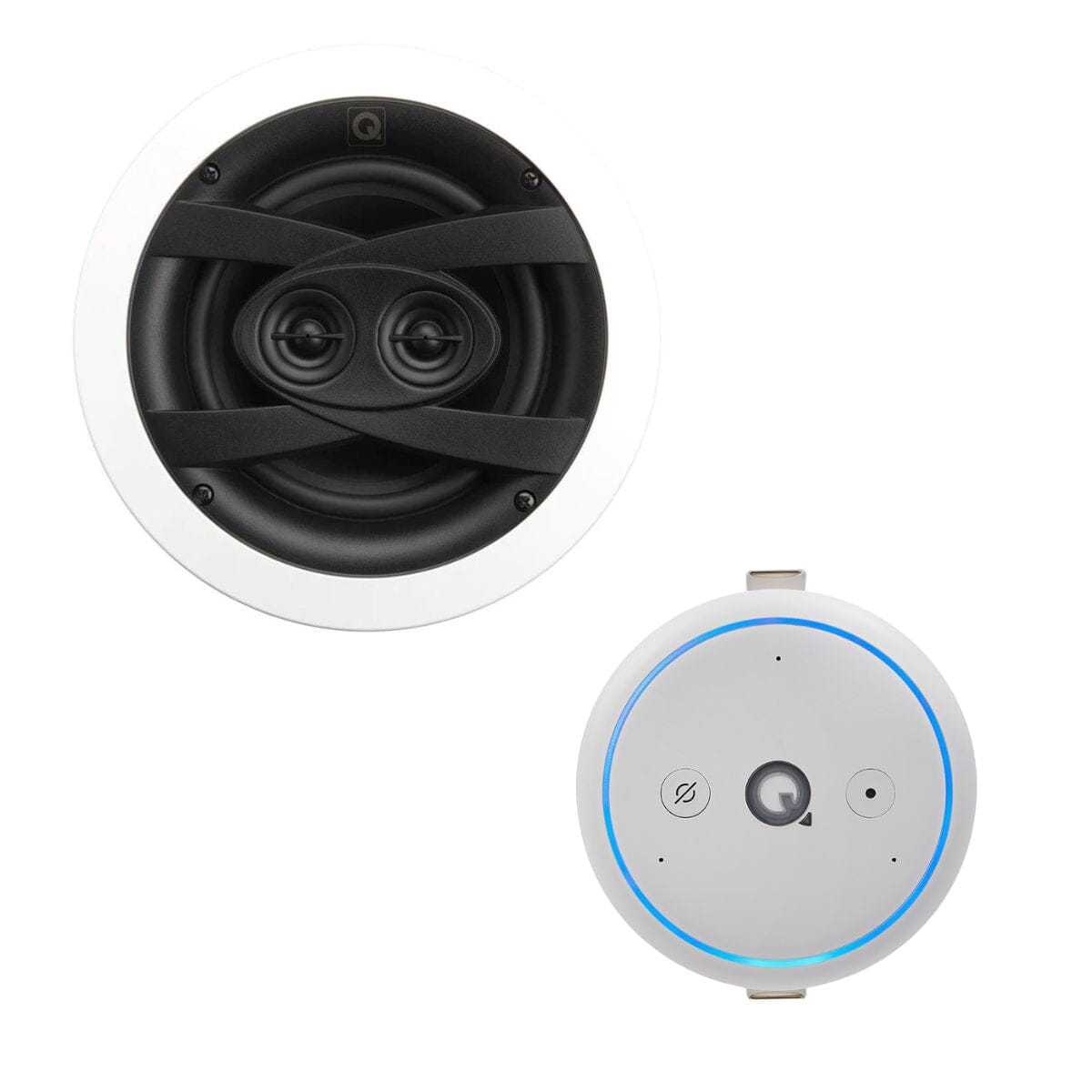 Q Acoustics E300A 6.5" Bathroom Ceiling Speaker with Wi-Fi, Alexa & Bl ...